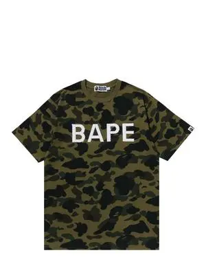 A BATHING APE 1st Camo Rhinestone Tee - Green