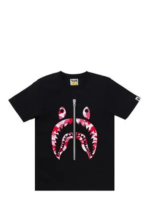 A BATHING APE Abc Camo Shark Tee - Black