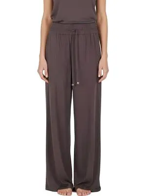 JOSEPH Wide Leg Trousers - Brown