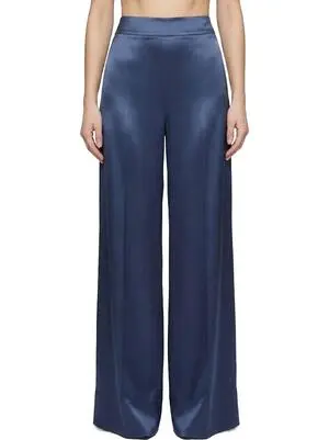 JOSEPH Wide Leg Trousers - Indigo