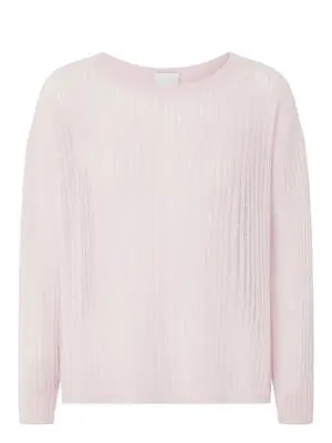 ALLUDE Ribbed-knit Cashmere Sweater - Pink