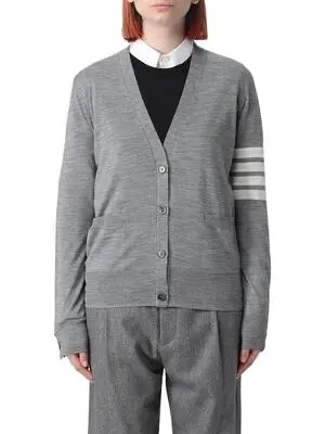 Thom Browne Cardigan In Wool - Grey