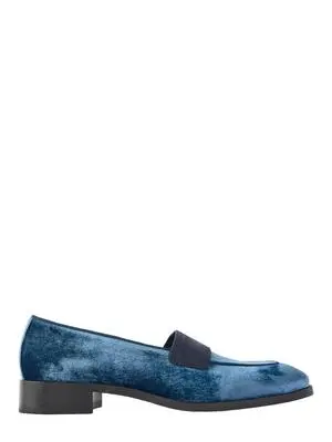 CHRISTIAN LOUBOUTIN O Louvre Grosgrain-trimmed Velvet Loafers - Blue