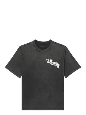 Amiri Logo-print Cotton-jersey T-shirt - Black