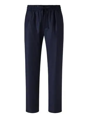 Dolce & Gabbana Straight-leg Virgin Wool Drawstring Trousers - Blue
