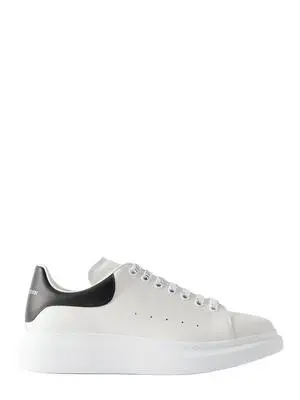 Alexander McQueen Exaggerated-sole Leather Sneakers - White