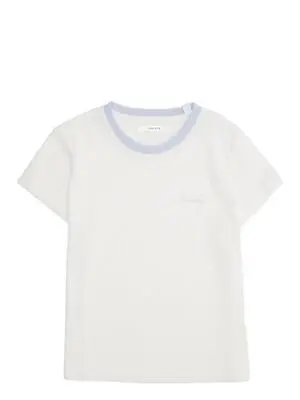 TREATS Lucky Slub Baby Ringer Cotton-blend T-shirt - White