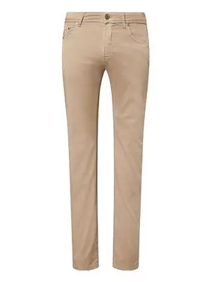 Corneliani Straight-leg Cotton-blend Chinos - Natural / Beige 034