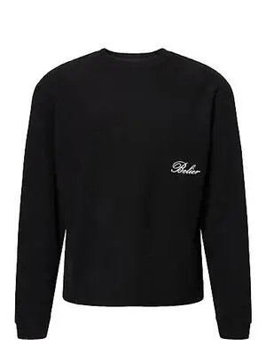 BELIER Logo-embroidered Waffle-knit Woven T-shirt - Black