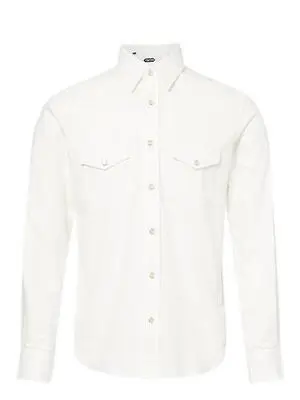 TOM FORD Western Slim-fit Cotton Shirt - White
