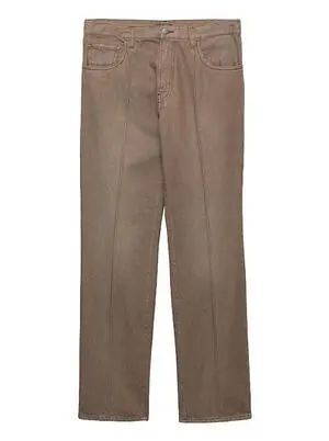 Prada Straight-Leg Mid-Rise Denim Jeans Brown