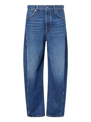 Givenchy Twisted-seam Wide-leg Denim Jeans - Dark Blue