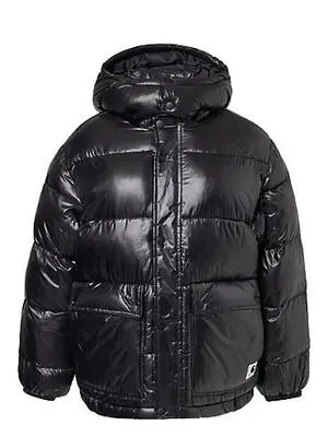 Carhartt Work In Progress Benson Hooded Shell-down Puffer Jacket - Black