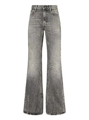 Acne Studios Bootcut-leg High-rise Denim Jeans - Washed Black