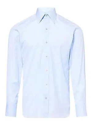 TOM FORD Slim-fit Classic-collar Cotton Shirt - Light Blue