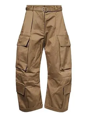 Acne Studios Cargo Barrel-leg Cotton Trousers - Khaki Green
