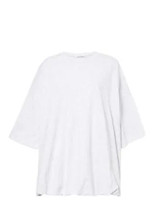 Acne Studios Eniko Gathered Cotton-jersey T-shirt - Grey Melange