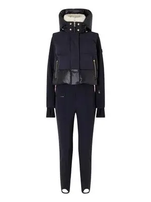 Bogner Ulla 2in1 Hooded Plush-trimmed Padded Quilted Ski Suit - Black