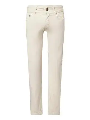 Corneliani Straight-leg Cotton-blend Chinos - Natural / Beige 036