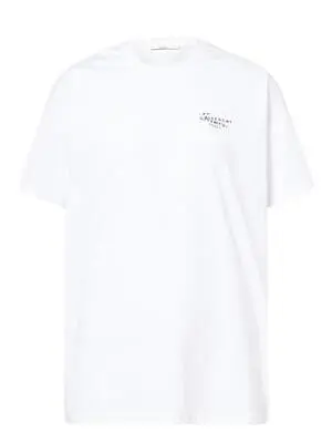Givenchy Brand-print Crewneck Cotton-jersey T-shirt - White
