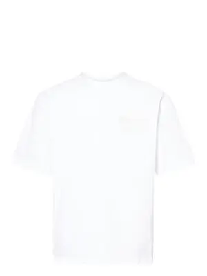 BELIER Logo-embroidered Short-sleeve Cotton T-shirt - White