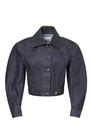 Givenchy Reversed Cocoon-shape Denim Jacket - Dark Blue