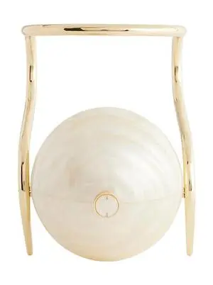 Cult Gaia Pearl Acrylic Top Handle Bag - Ivory