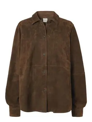TOTEME Suede Shirt Jacket - Brown