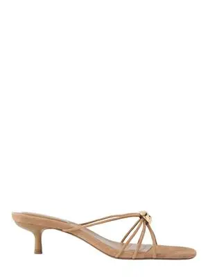 Simkhai Amaya Embellished Suede Sandals - Neutrals