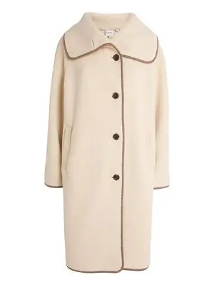 Varley Bonded-fleece Clemence Cape Coat - Beige