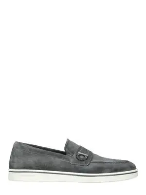FERRAGAMO Suede Tancredi Loafers - Grey