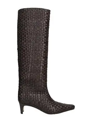Staud Leather Knee-high Boots - Brown