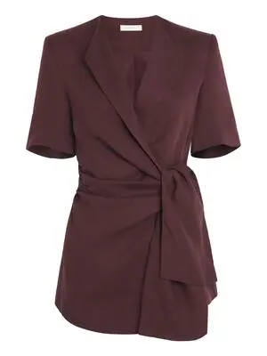 Faithfull The Brand Ida Wrap Blazer - Brown