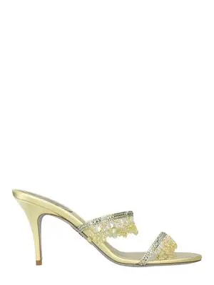 Rene Caovilla Chandelier Heeled Mules - Yellow