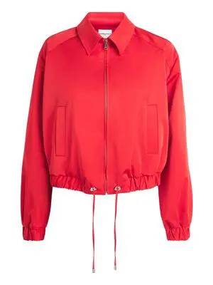Claudie Pierlot Satin Jacket With Drawstring Hem - Red