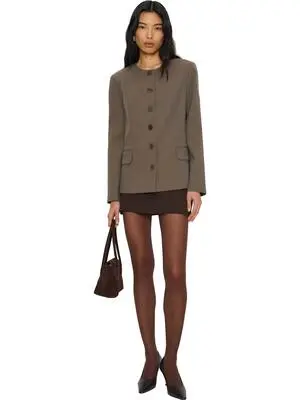 REFORMATION Laine Blazer Brown
