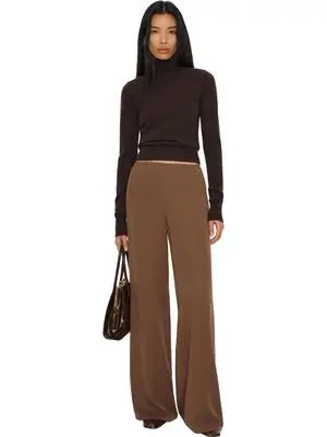 REFORMATION Celine Low Rise Wide Leg Pant - Brown
