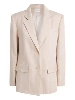 Claudie Pierlot Pinstripe Blazer - White