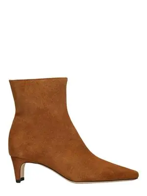 Staud Suede Wally Ankle Boots 55 - Beige