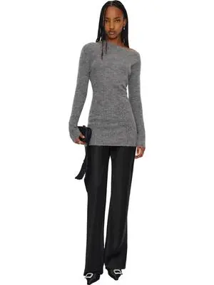 REFORMATION Avril Fine Alpaca Sweater - Grey