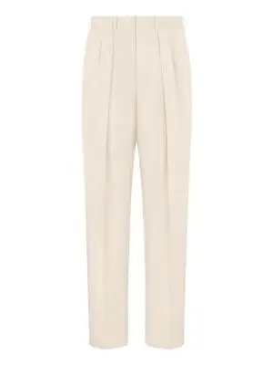 TOM FORD Wool-cashmere-silk Tailored Trousers - White