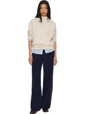 REFORMATION Jade Mock Neck Sweatshirt - Ivory
