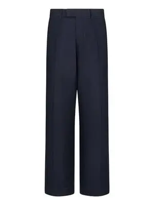 TOM FORD Cotton Tailored Trousers - Navy