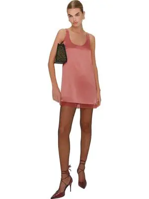 REFORMATION Idra Silk Dress - Pink