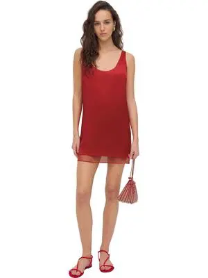 REFORMATION Idra Silk Dress - Red