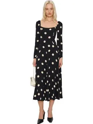 REFORMATION Rinna Midi Dress - Black