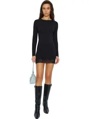 REFORMATION Hunter Knit Mini Dress - Black