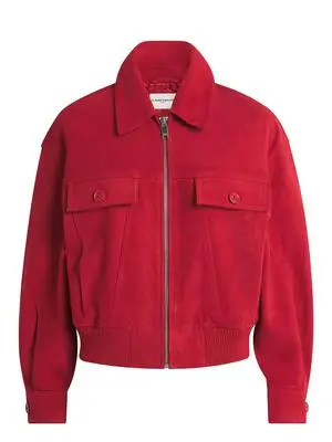 Claudie Pierlot Suede Collar Jacket - Red