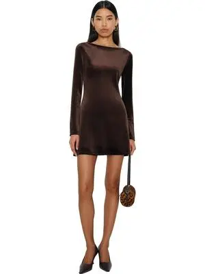 REFORMATION Jaelynn Knit Mini Dress - Brown