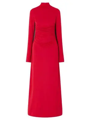 Altuzarra Jazmina Ruched Stretch-jersey Maxi Dress - Red